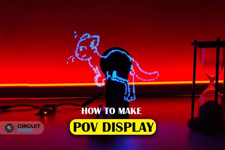 How To Build A Pov Display Using Leds Esp32 And Arduino Ide 